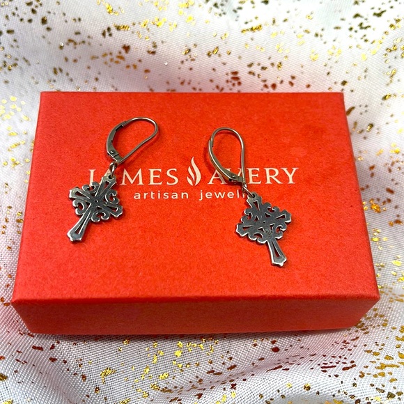James Avery | Jewelry | Retired James Avery Cross Earrings Silver 925 ...